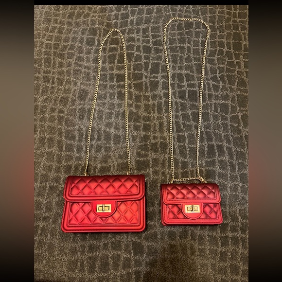 Bags | Mommy Me Purses Big Small Red Purses | Poshmark